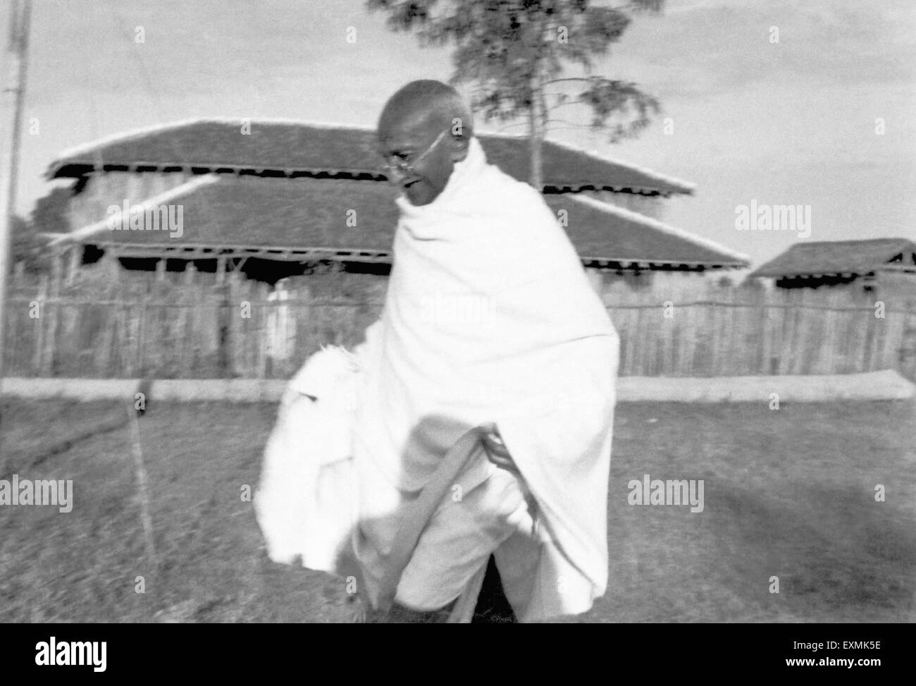 Mahatma gandhi walking sevagram ashram Banque de photographies et d ...