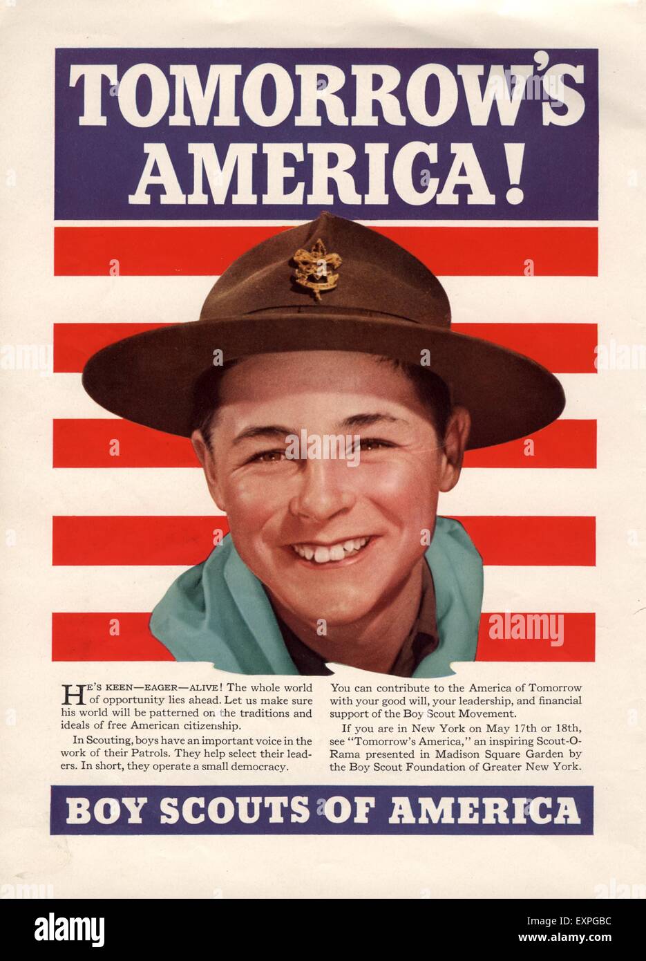 1940 USA Boy Scouts Magazine Advert Photo Stock - Alamy