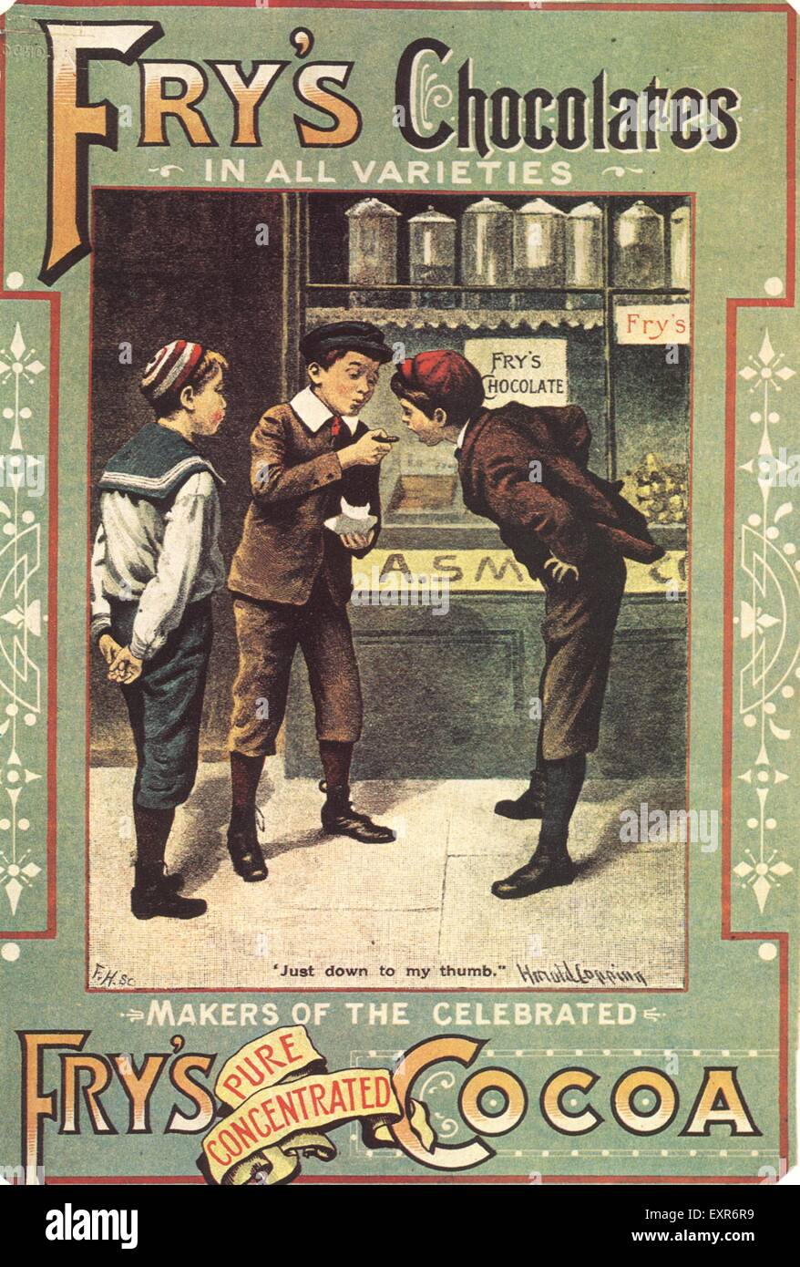 Magazine advert chocolate fry's Banque de photographies et d’images à ...