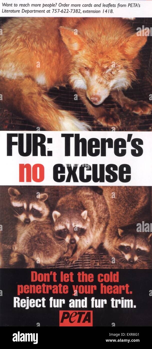 L'affiche de PETA UK 2000s Photo Stock - Alamy