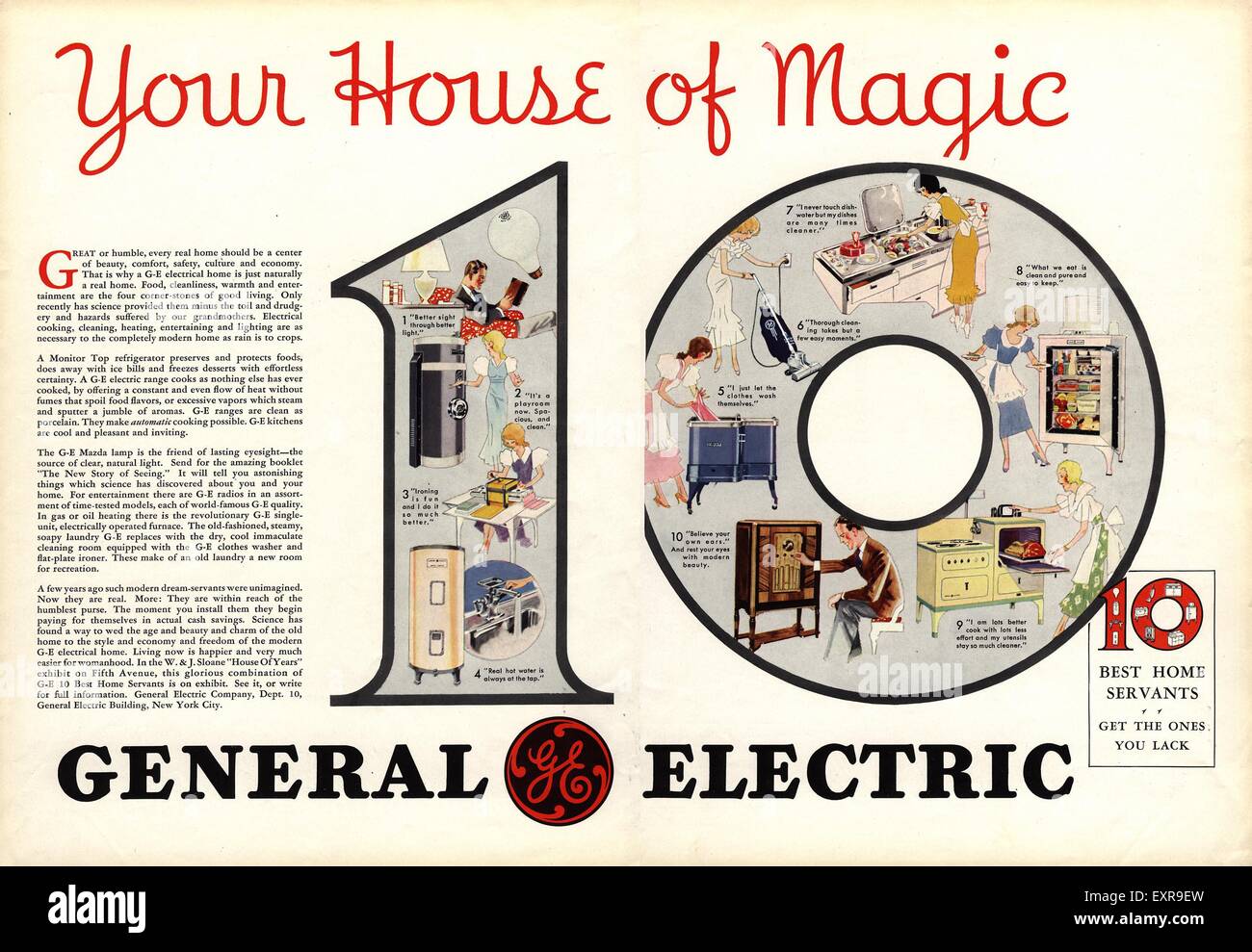 General electric magazine advert Banque de photographies et d’images à ...