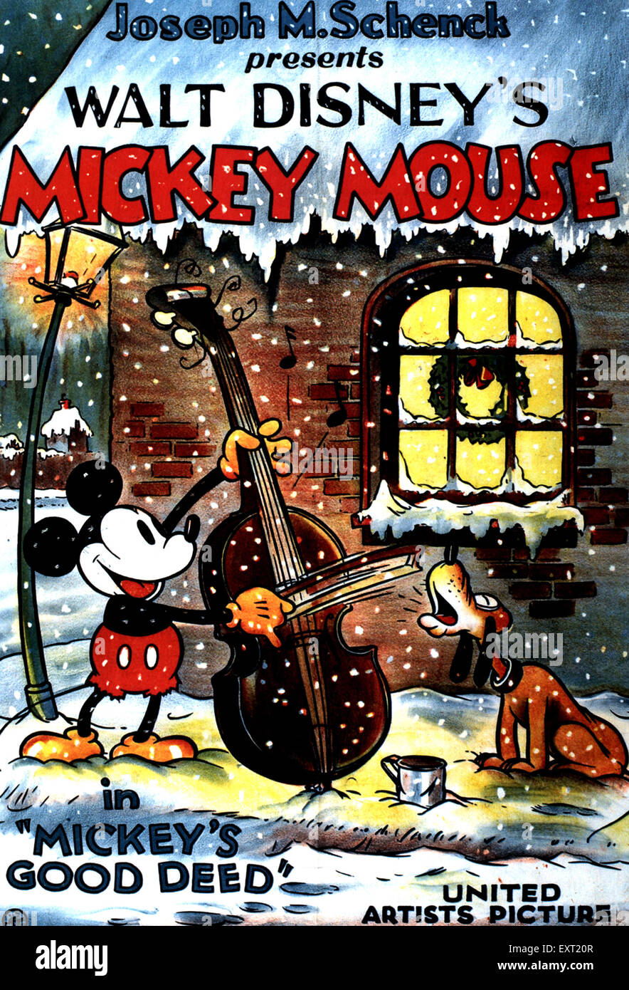 1930 USA Walt Disney's Mickey Mouse affiche de film Photo Stock - Alamy