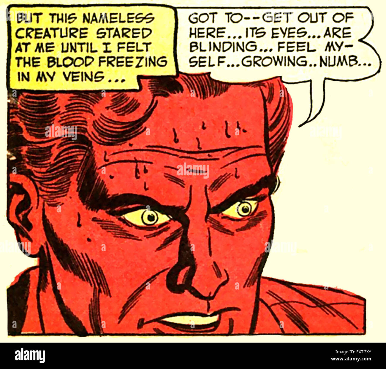 1950 USA Pulp Fiction Comic/ Plaque de dessin animé Photo Stock - Alamy