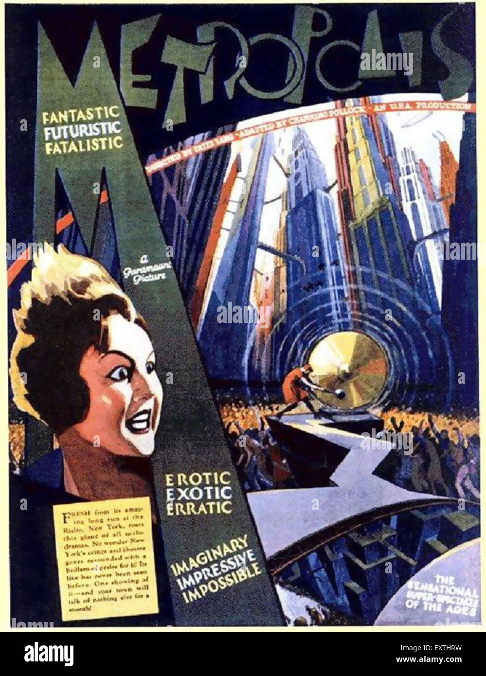 Metropolis film poster 1927 Banque de photographies et d’images à haute ...