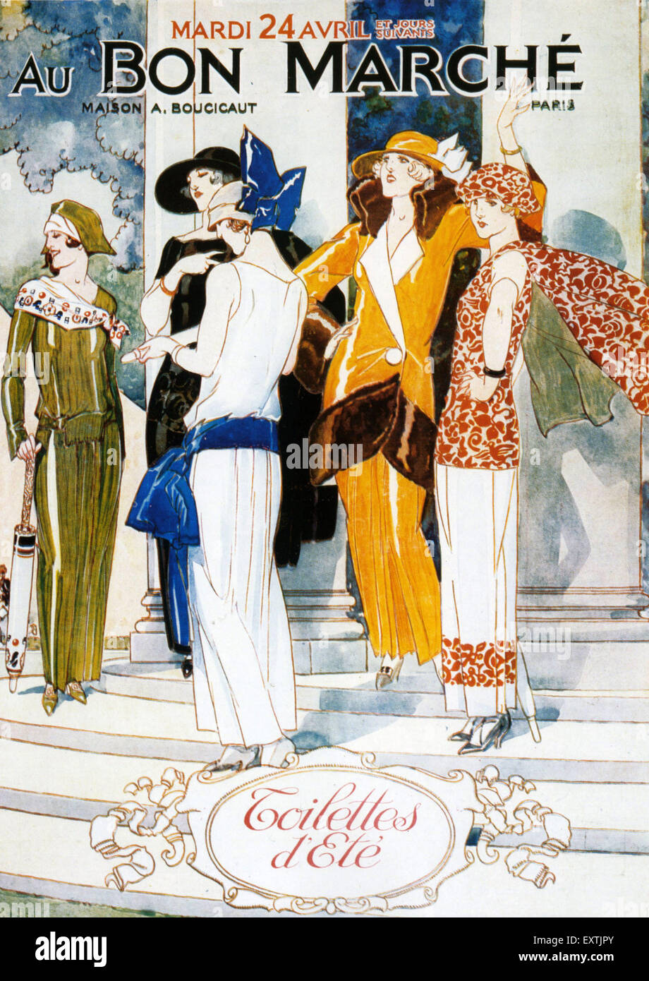Années 1920, la France affiche Au Bon Marche Photo Stock - Alamy