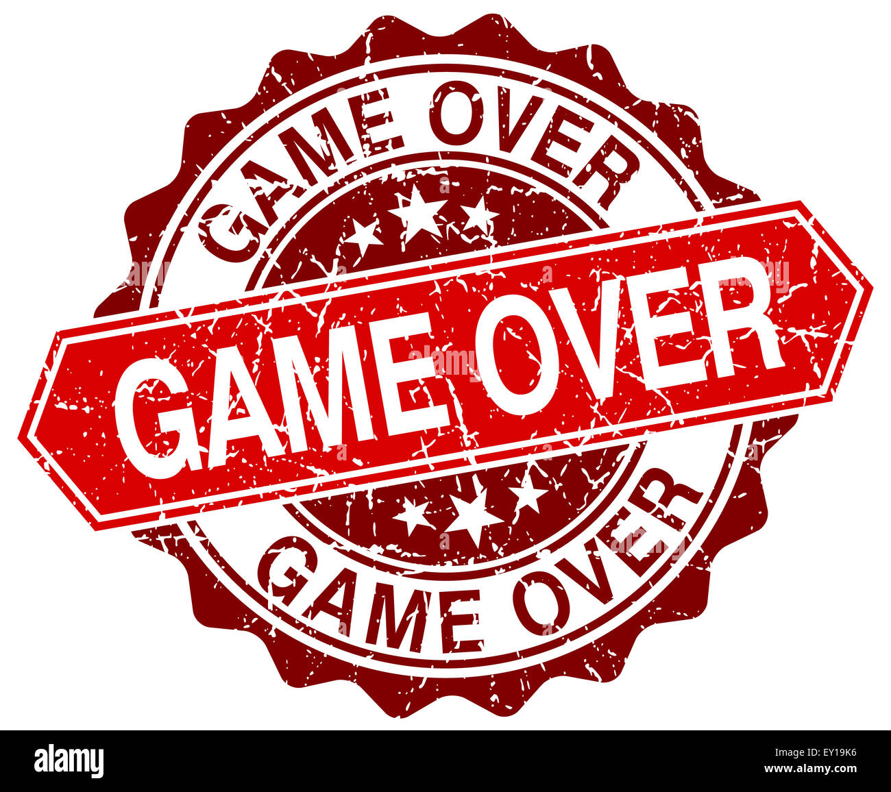 Game over red grunge seal Banque de photographies et d’images à haute ...