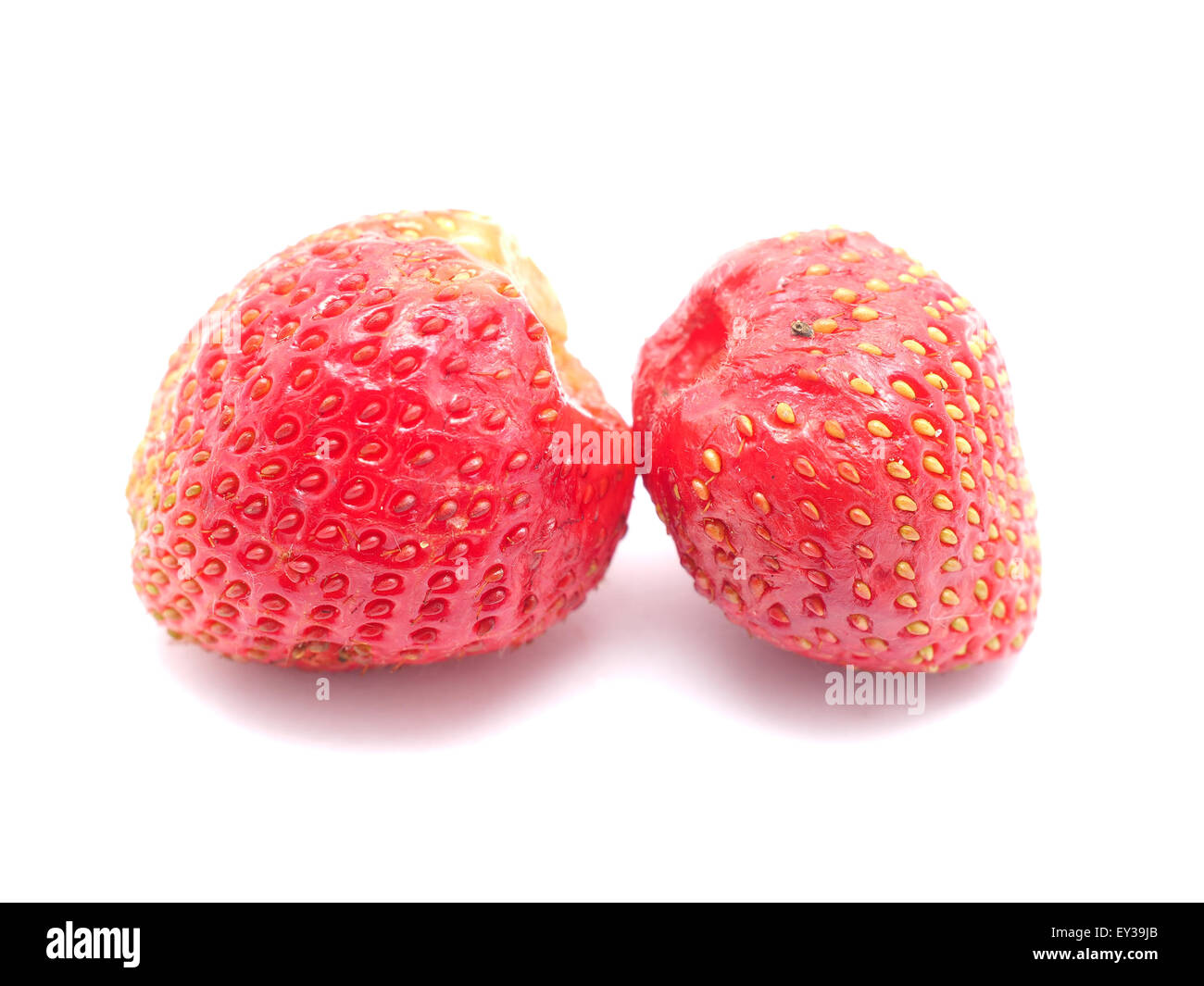 Fraises sur un fond blanc Banque d'images détourées - Alamy