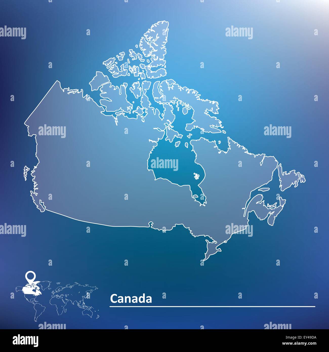 Carte du Canada - vector illustration Image Vectorielle Stock - Alamy