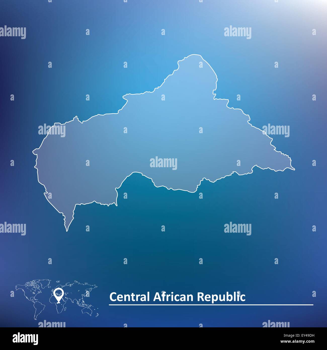 Carte de la république centrafricaine Banque d'images vectorielles - Alamy