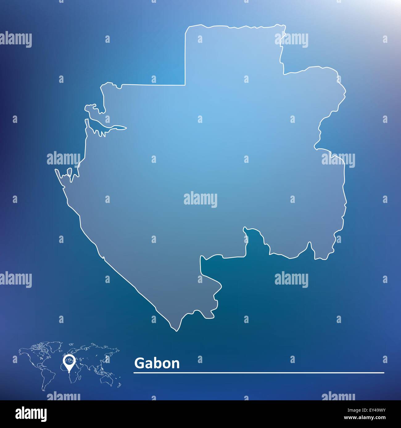 Carte du gabon Banque de photographies et d’images à haute résolution ...