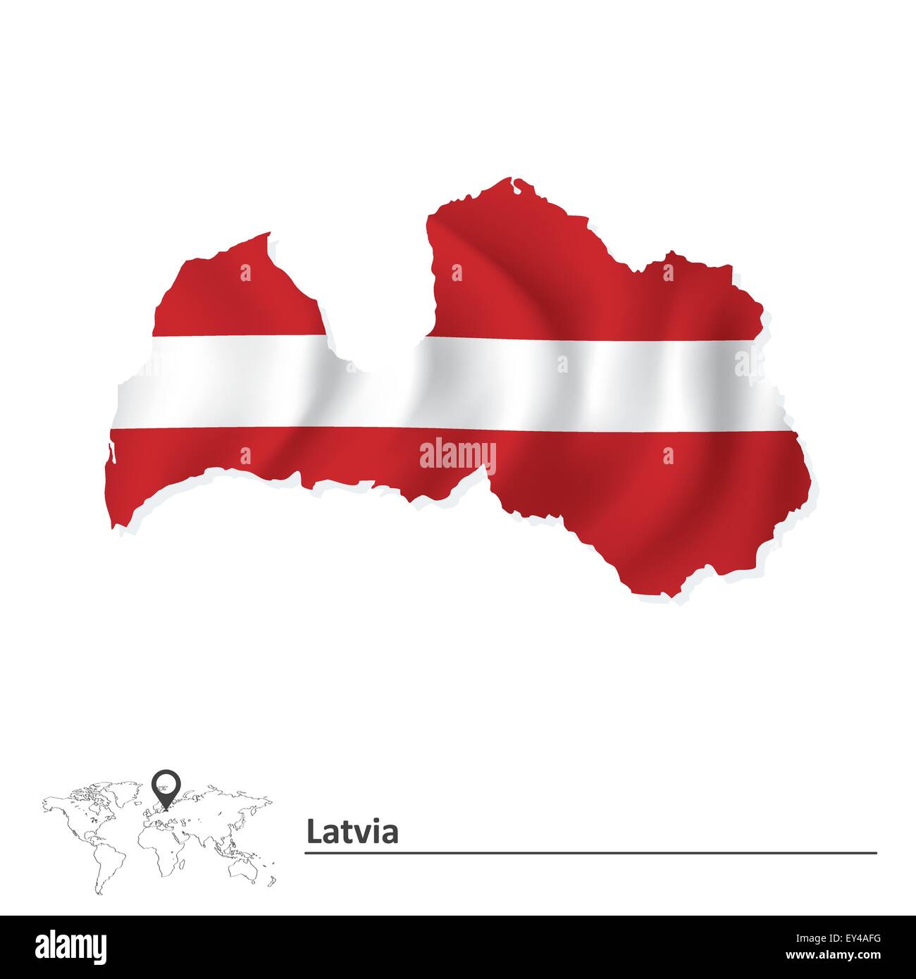 Drapeau de la carte de la lettonie Banque d'images vectorielles - Alamy