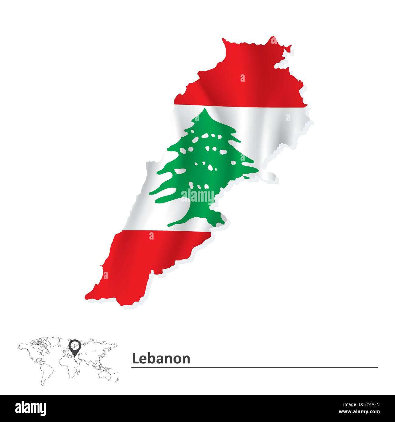 Lebanon map vector Banque d'images vectorielles - Alamy