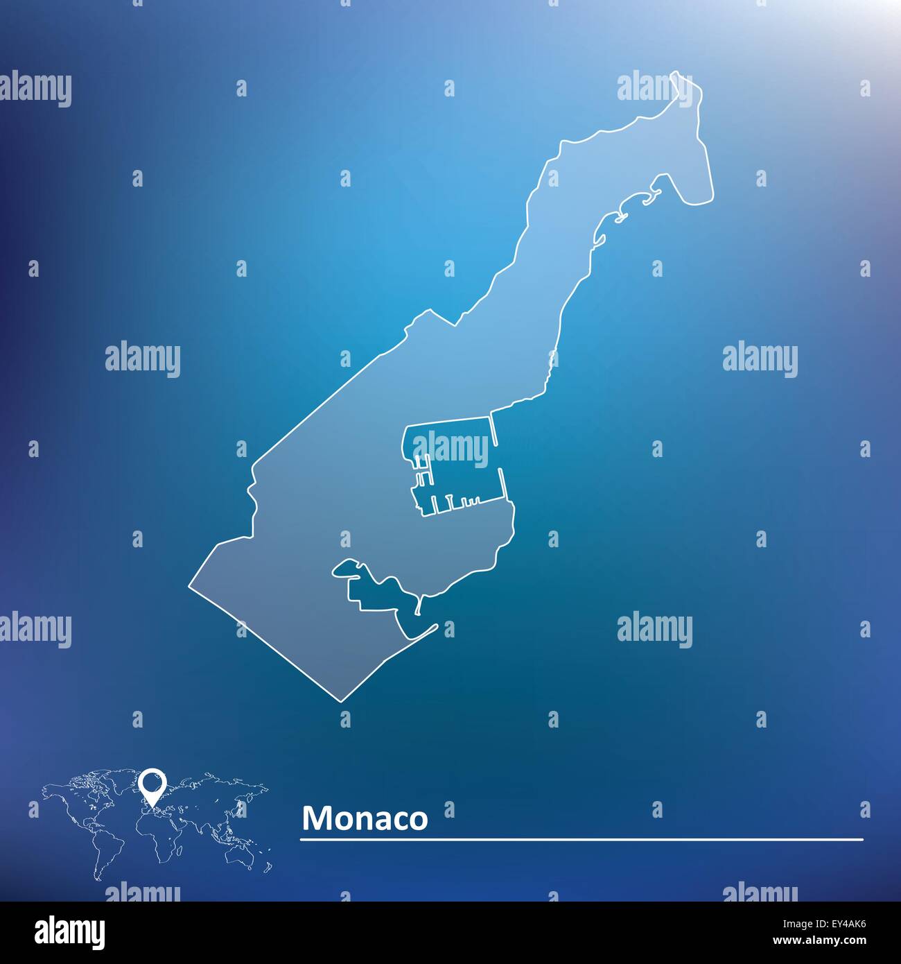 Plan de Monaco - vector illustration Image Vectorielle Stock - Alamy