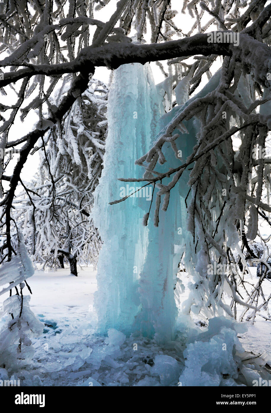 Hiver neige glace arbres touristes Banque de photographies et d’images ...