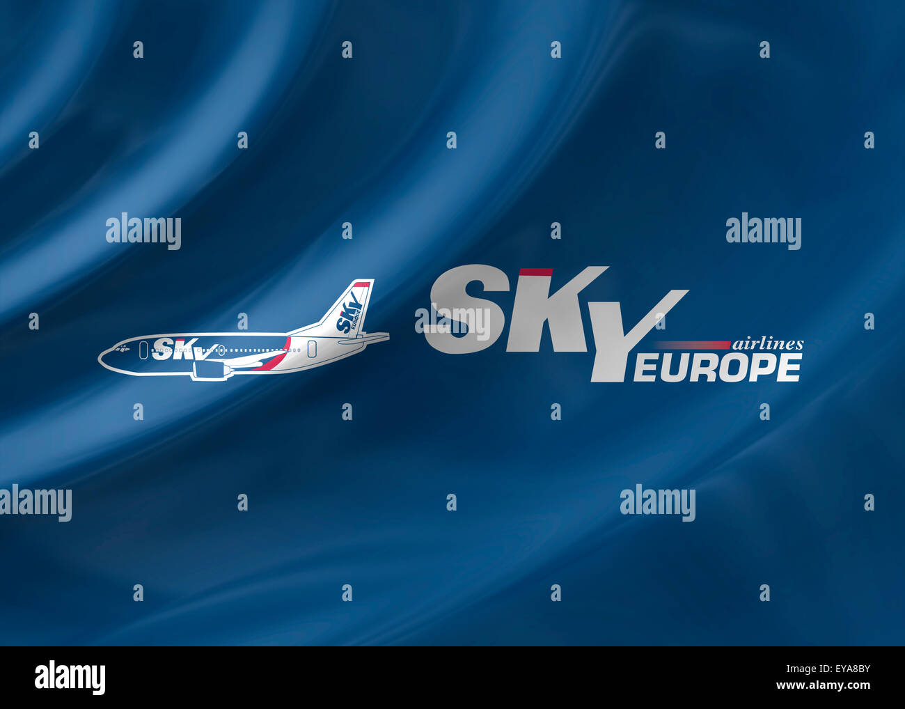 Sky Europe airlines air icône logo emblème drapeau signe symbole Photo ...