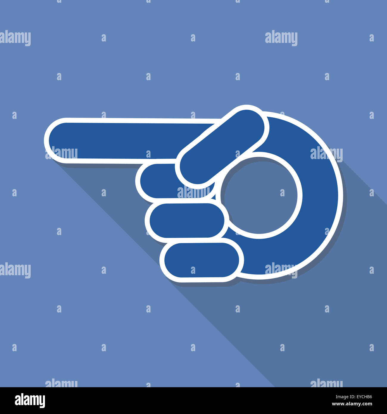 Symbole du pointeur doigt, vector Photo Stock - Alamy