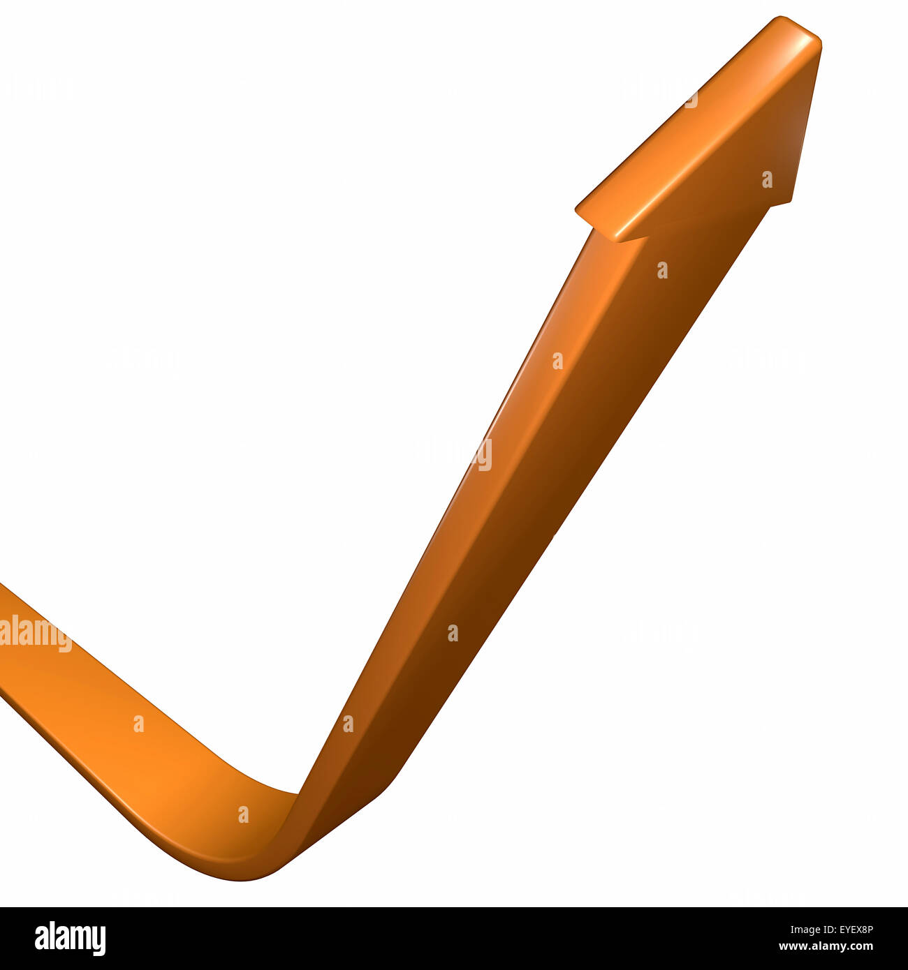 Flèche orange Banque d'images détourées - Alamy