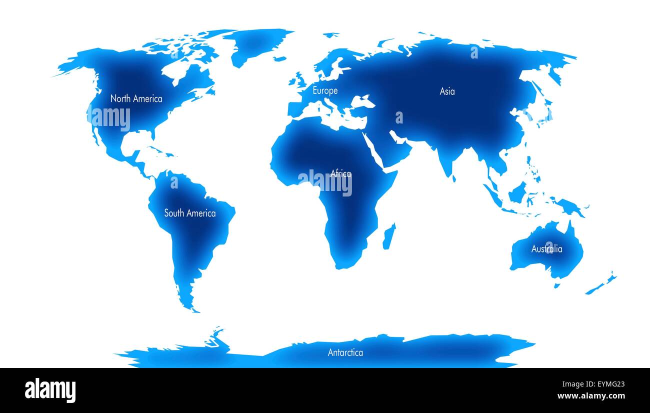 L'oeuvre de l'ordinateur d'une carte du monde illustrant les 7 ...