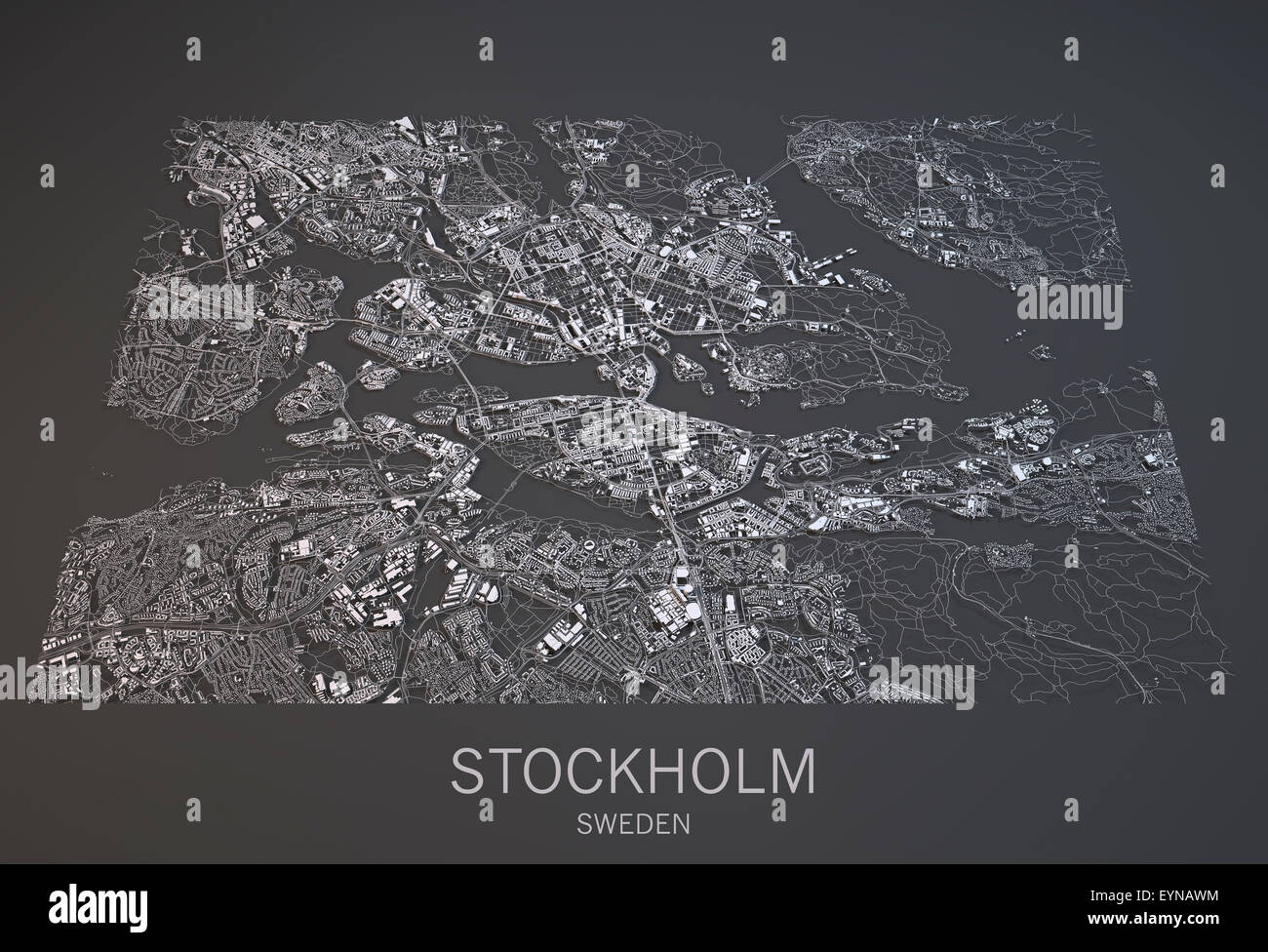 Stockholm map Banque de photographies et d’images à haute résolution ...