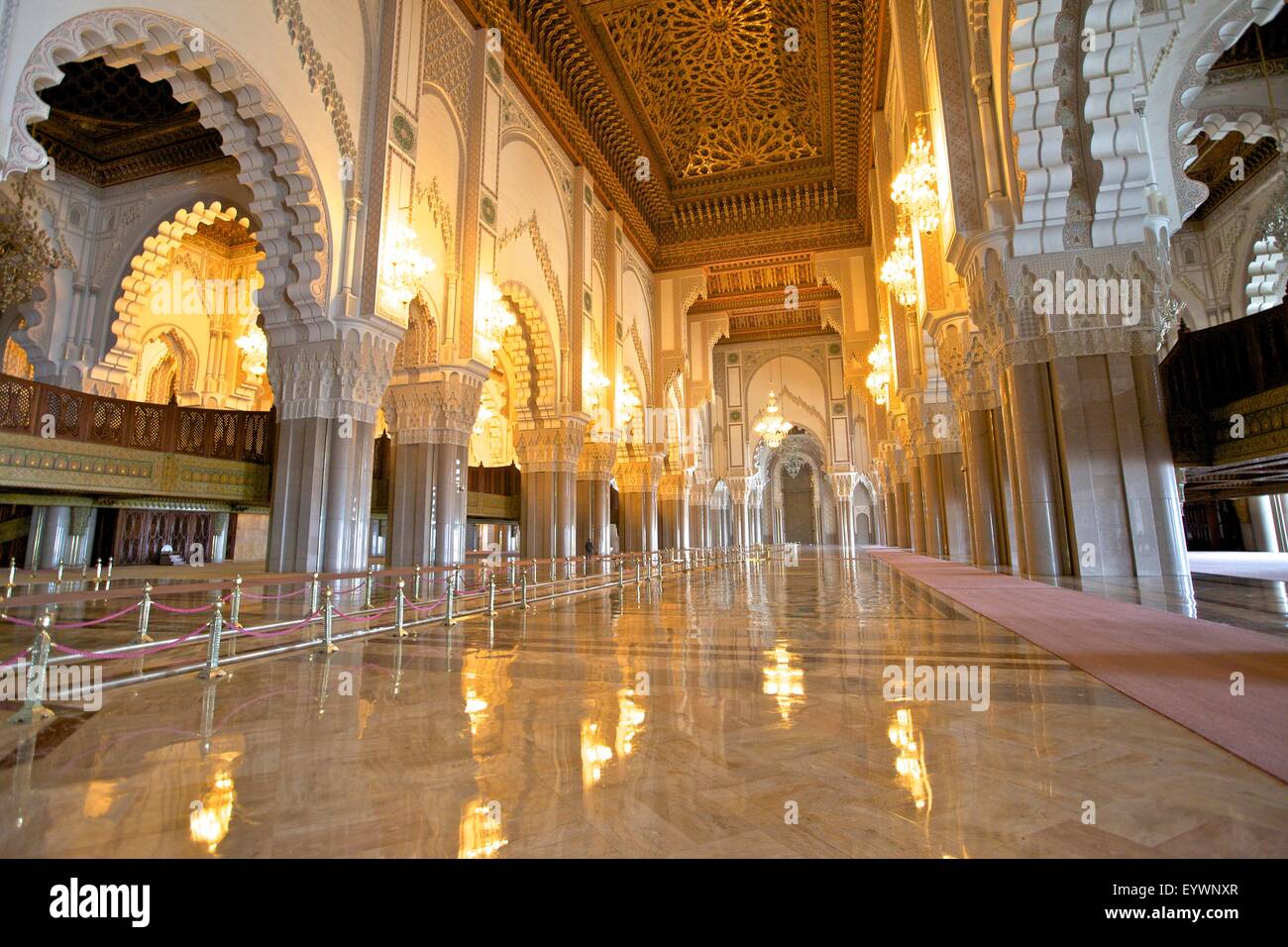 Intérieur de la Mosquée Hassan II, Casablanca, Maroc, Afrique du Nord ...