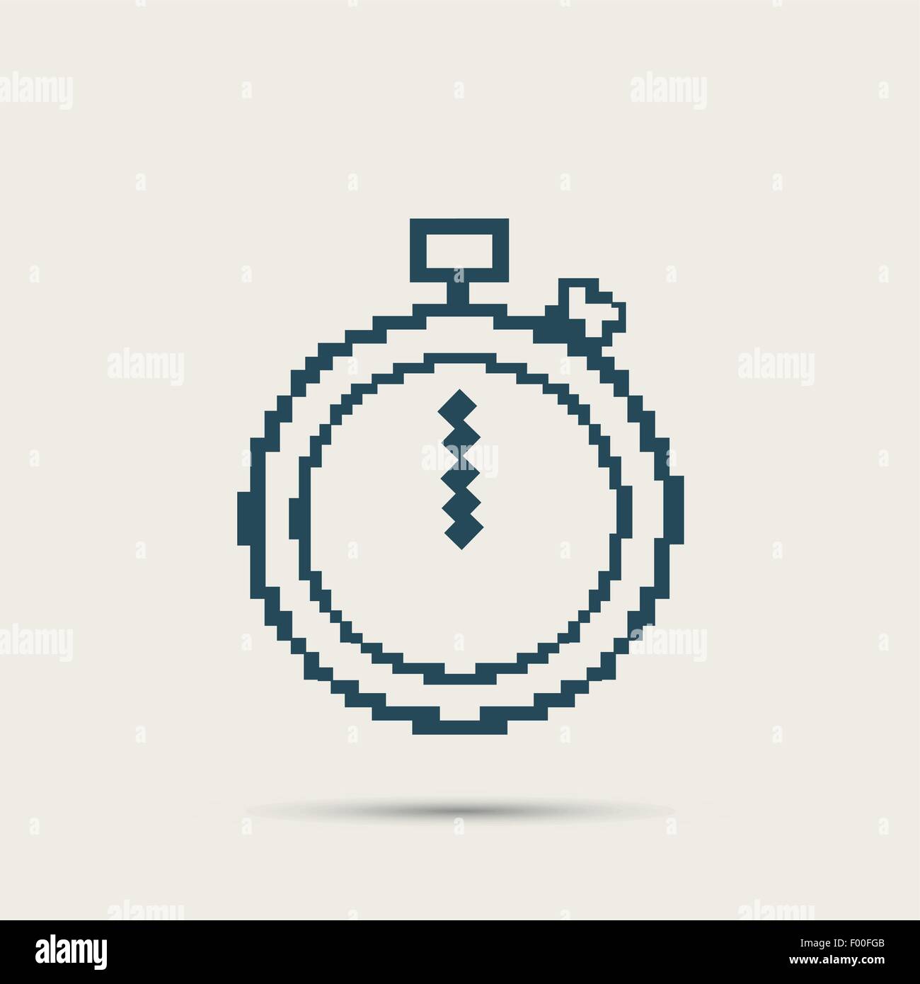 Icône pixel élégant simple chronomètre. Conception vectorielle Image ...