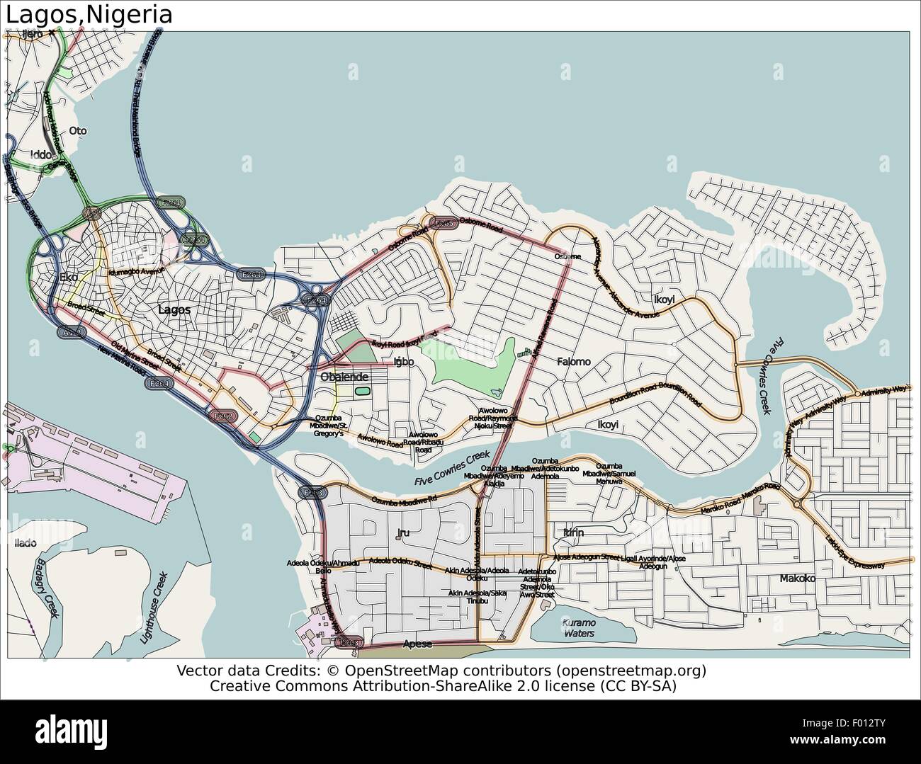 Lagos city aerial Banque d'images vectorielles - Alamy
