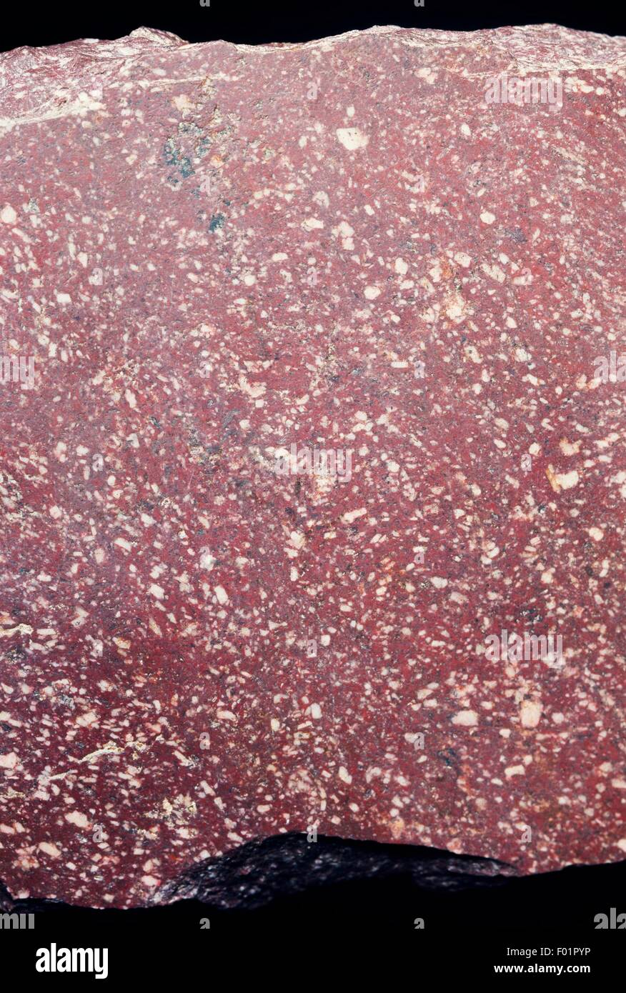 Le porphyre rouge, roche effusive Photo Stock - Alamy