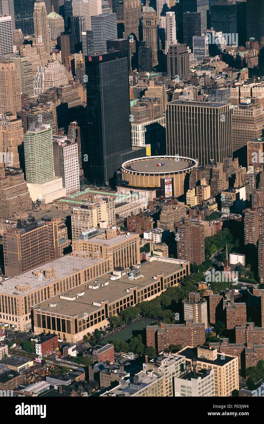 Madison square garden vue aérienne Banque de photographies et d’images ...