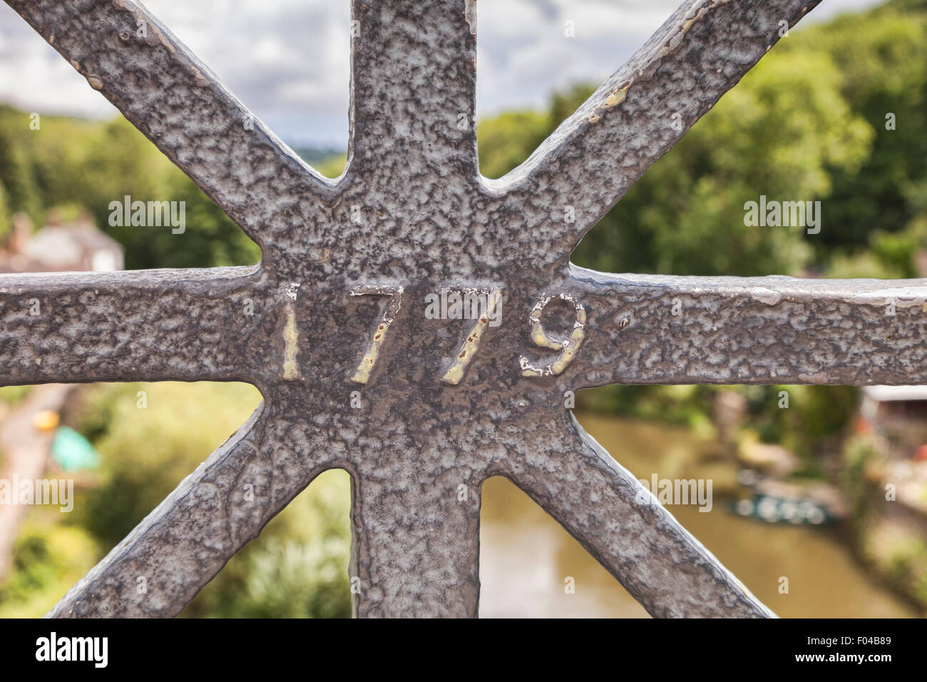 L'année 1779 sur Abraham Darby's Iron Bridge, le premier pont en fonte ...