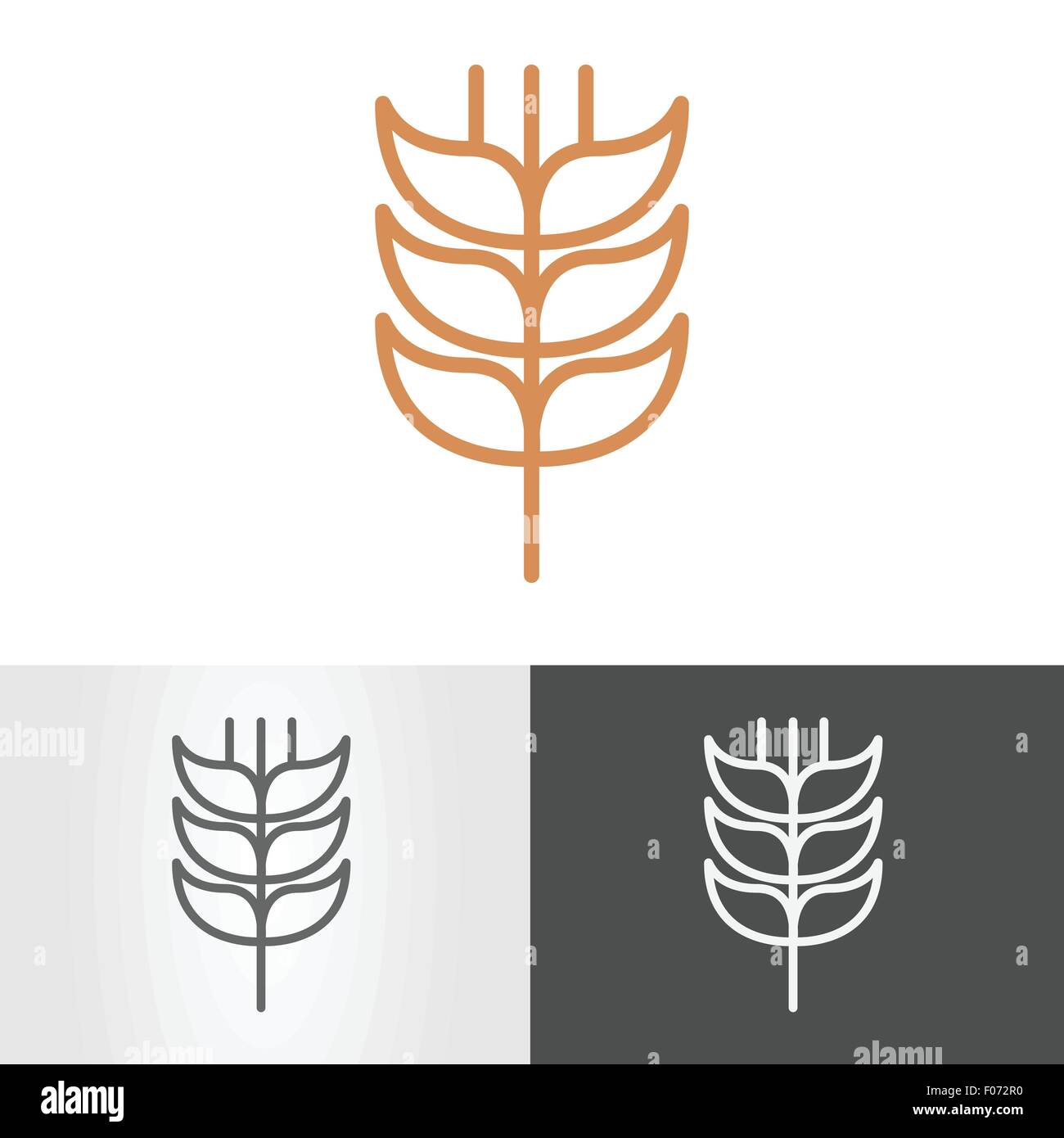 Épi de blé illustration vecteur symbole Image Vectorielle Stock - Alamy