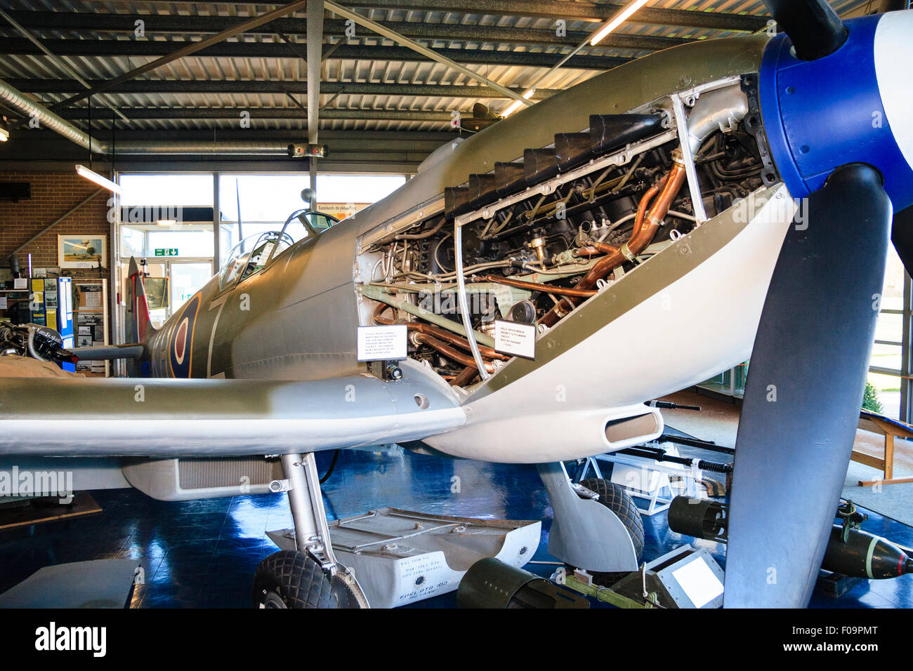Intérieur de la Spitfire Memorial Museum à Manston, Kent. Un ...
