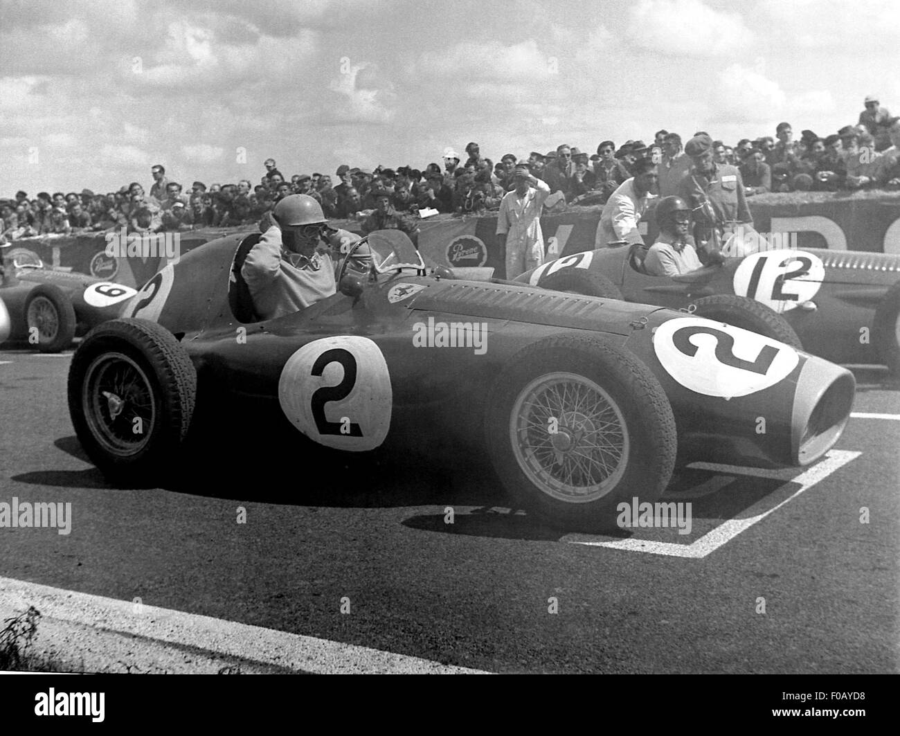 Reims grand prix Banque d'images noir et blanc - Alamy