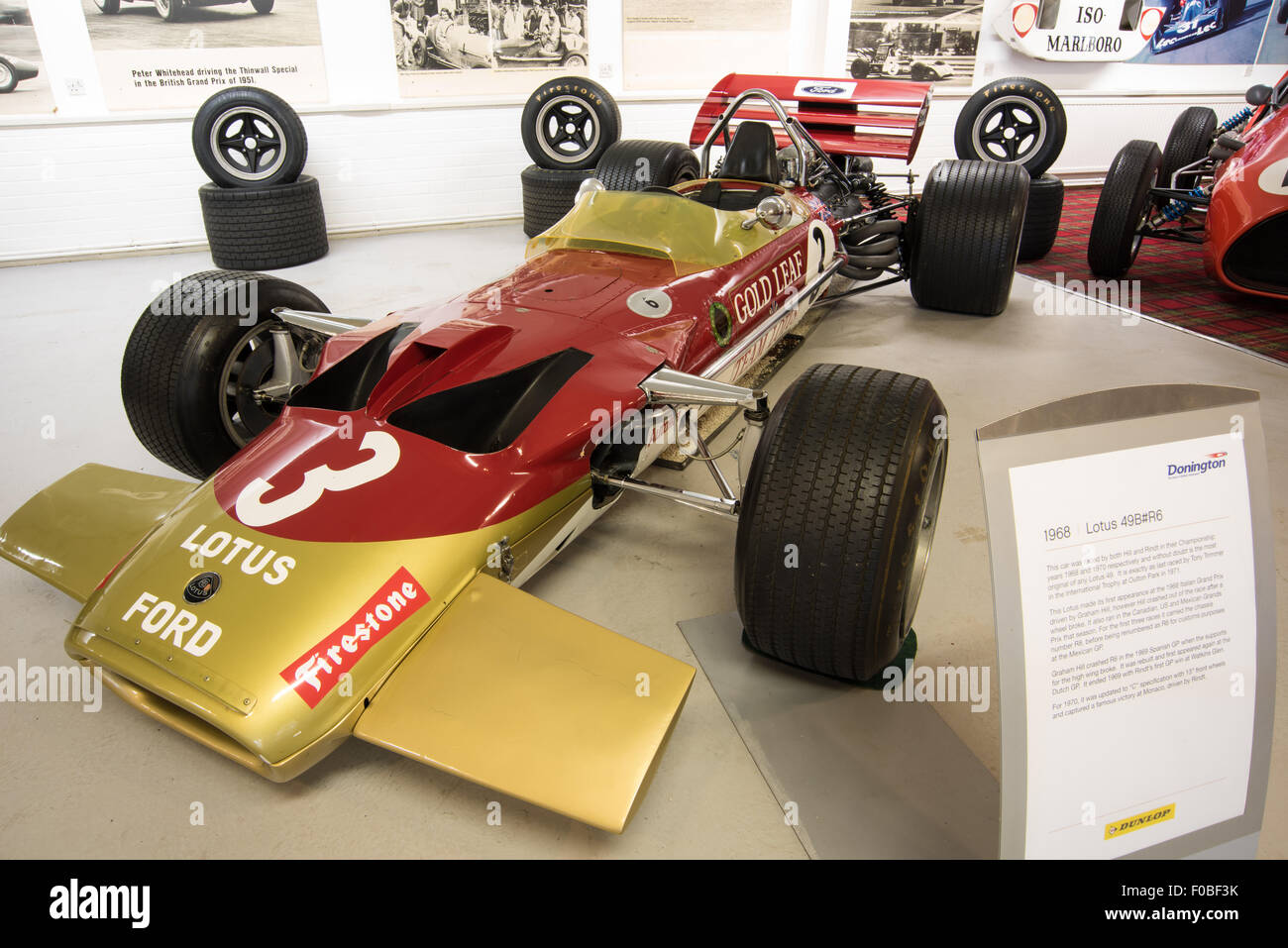 1968 Lotus 49B/R6 conduit par Graham Hill et Tony Trimmer exposés au ...