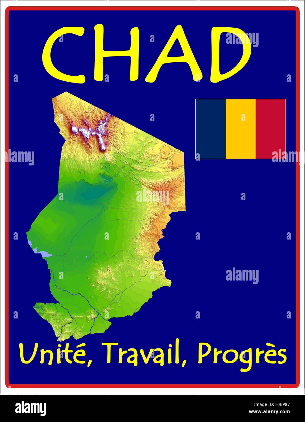 Carte du tchad Banque d'images vectorielles - Page 3 - Alamy