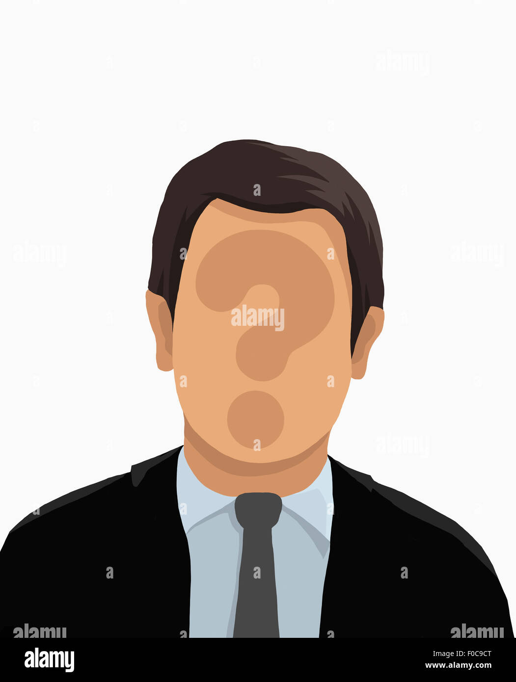 Human face question mark illustration Banque de photographies et d ...
