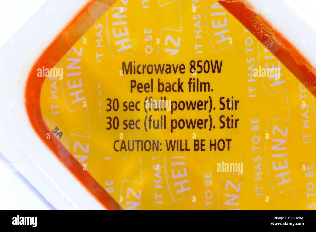 Instructions de cuisson des haricots cuits au four Banque de ...