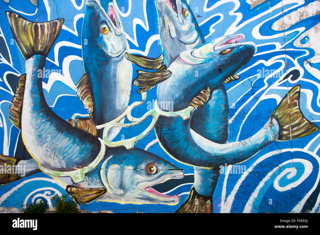 Exemples de vintage peint des graffitis sur un mur dans la célèbre ...