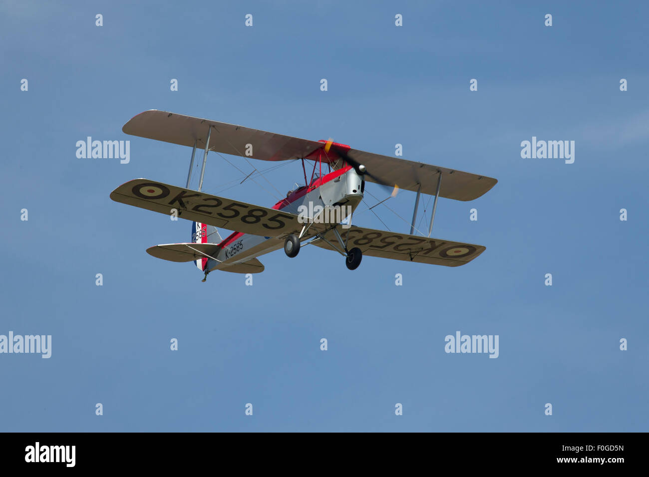 Conserves de Havilland DH82A Tiger Moth formation biplan avion volant à ...