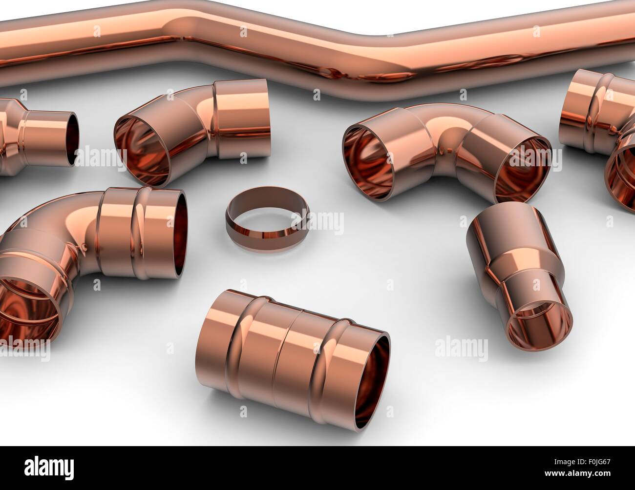 Raccords en cuivre Banque de photographies et d’images à haute ...