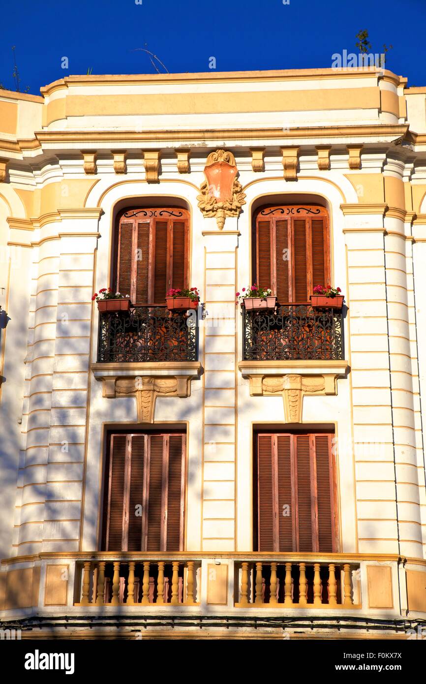 L'architecture coloniale, Tanger, Maroc, Afrique du Nord Photo Stock ...