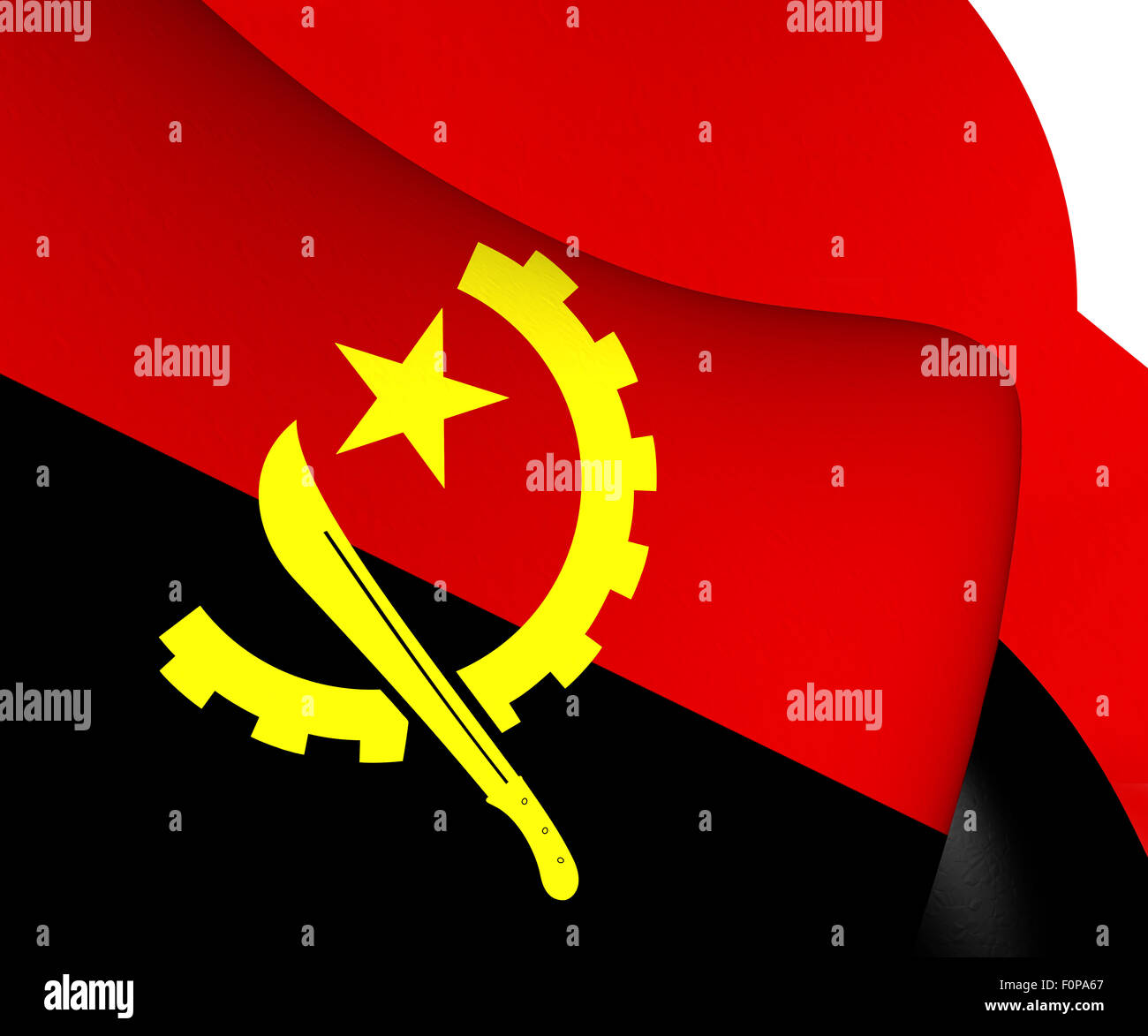 Flag angola Banque de photographies et d’images à haute résolution - Alamy