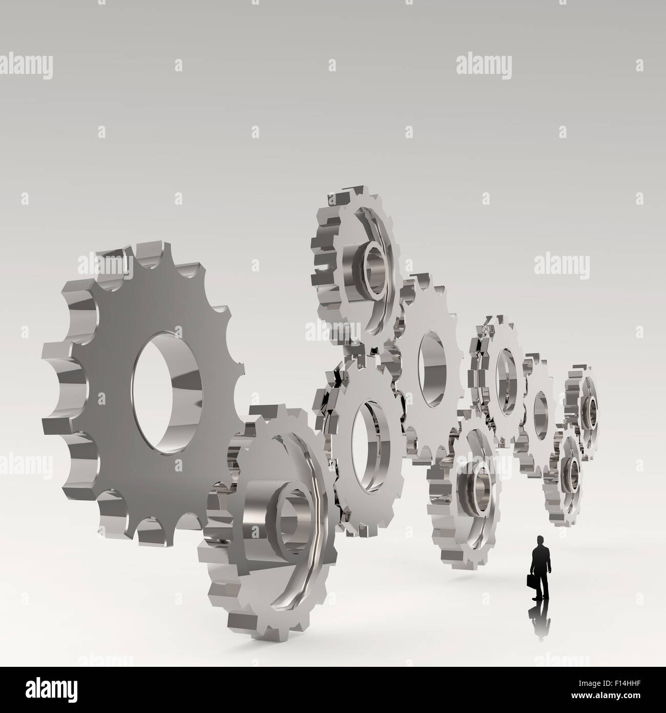 Man 3d'engrenage à crémaillère à succès comme concept Photo Stock - Alamy