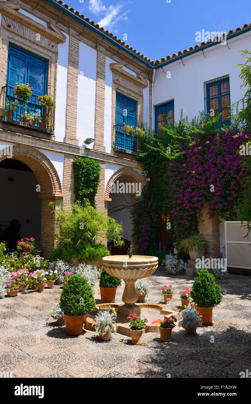 Cour intérieure de la porte dans le Palacio de Viana, Cordoue ...
