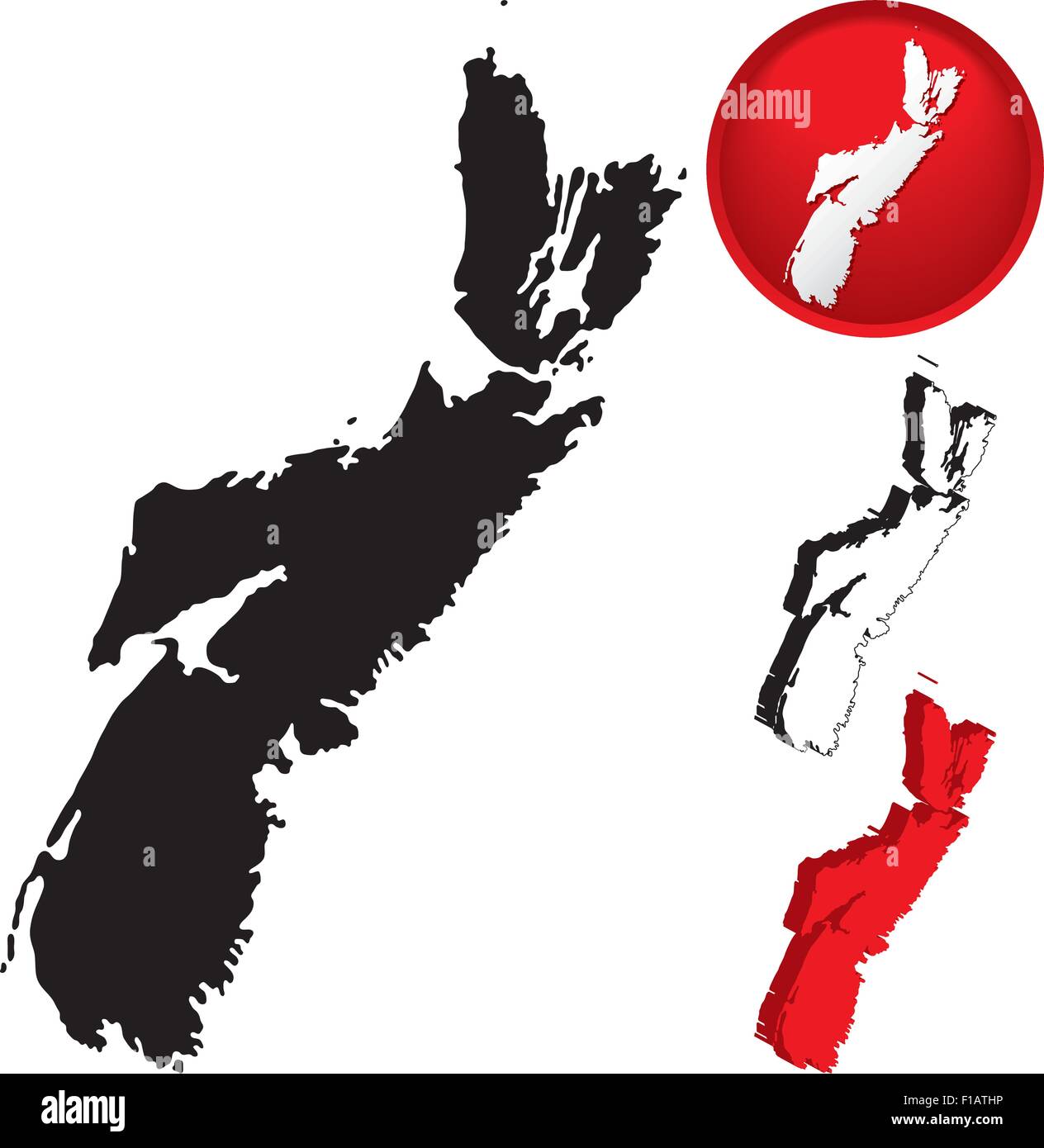 Carte de la nouvelle écosse canada Banque de photographies et d’images ...