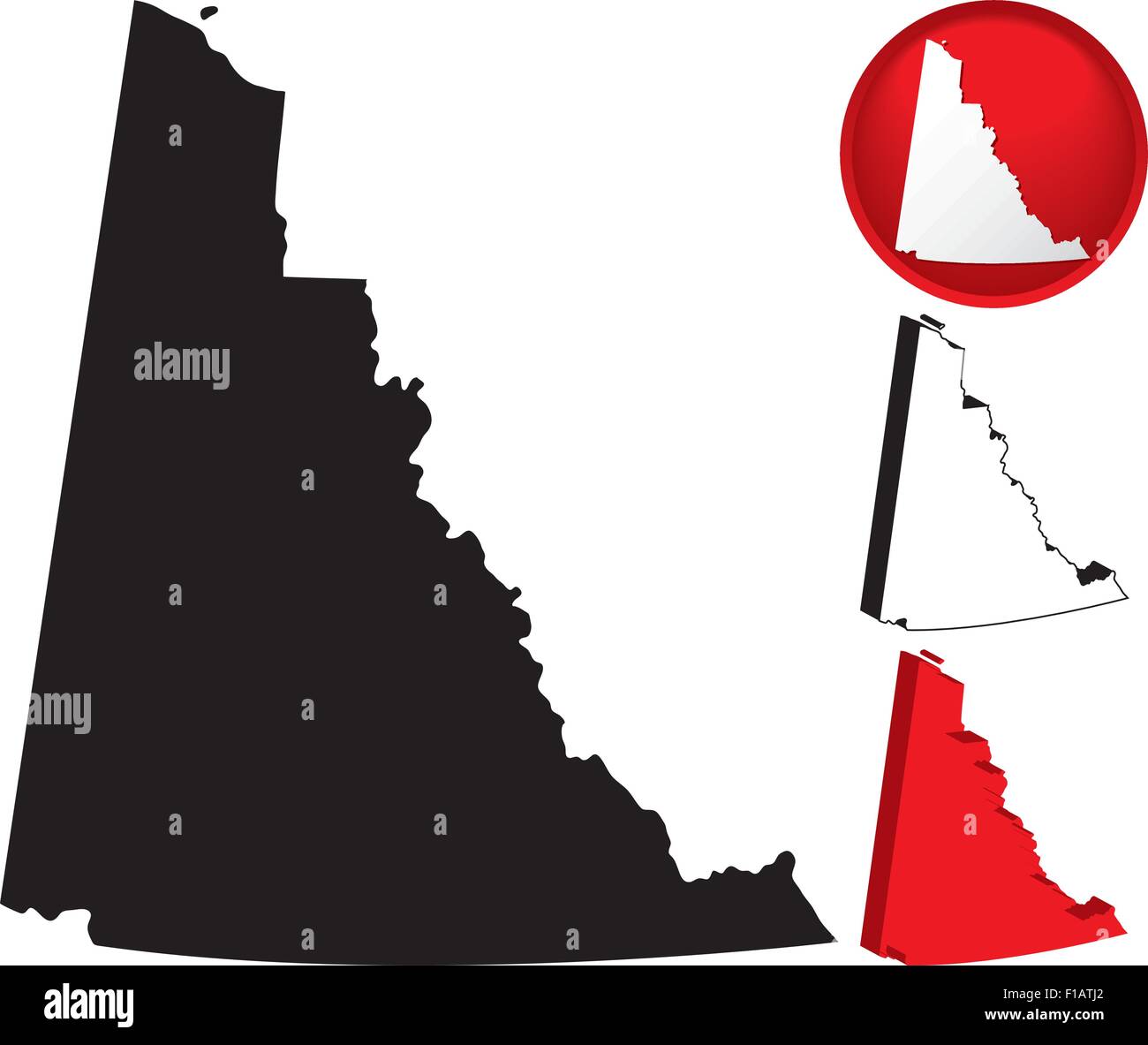 Map outline yukon yukon territory Banque d'images vectorielles - Alamy