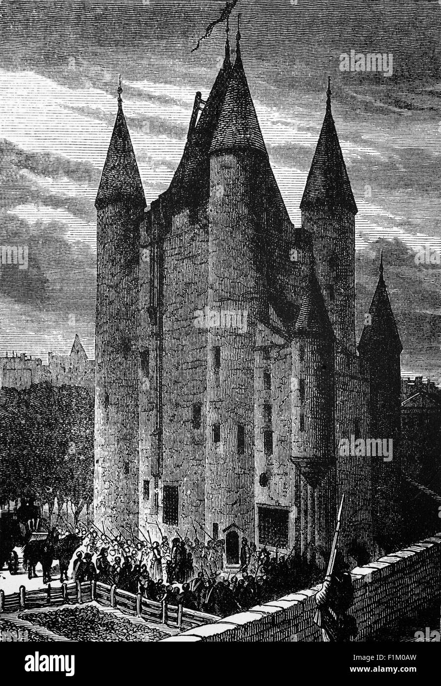 Prison du temple paris Banque d'images noir et blanc - Alamy