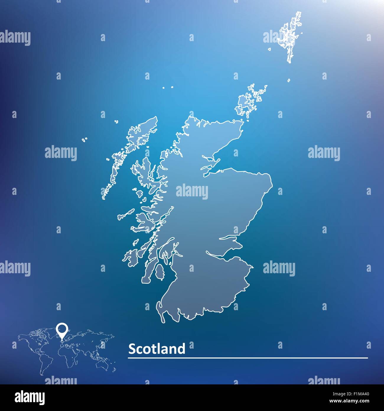 Carte de l'Ecosse - vector illustration Image Vectorielle Stock - Alamy