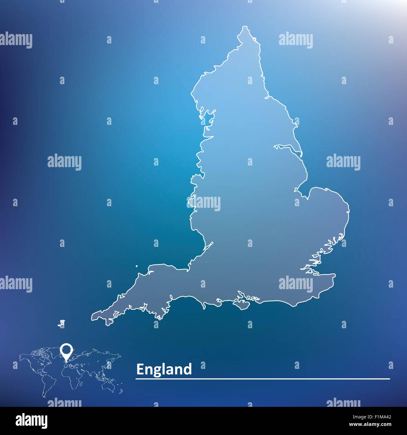 England administrative map Banque d'images vectorielles - Alamy