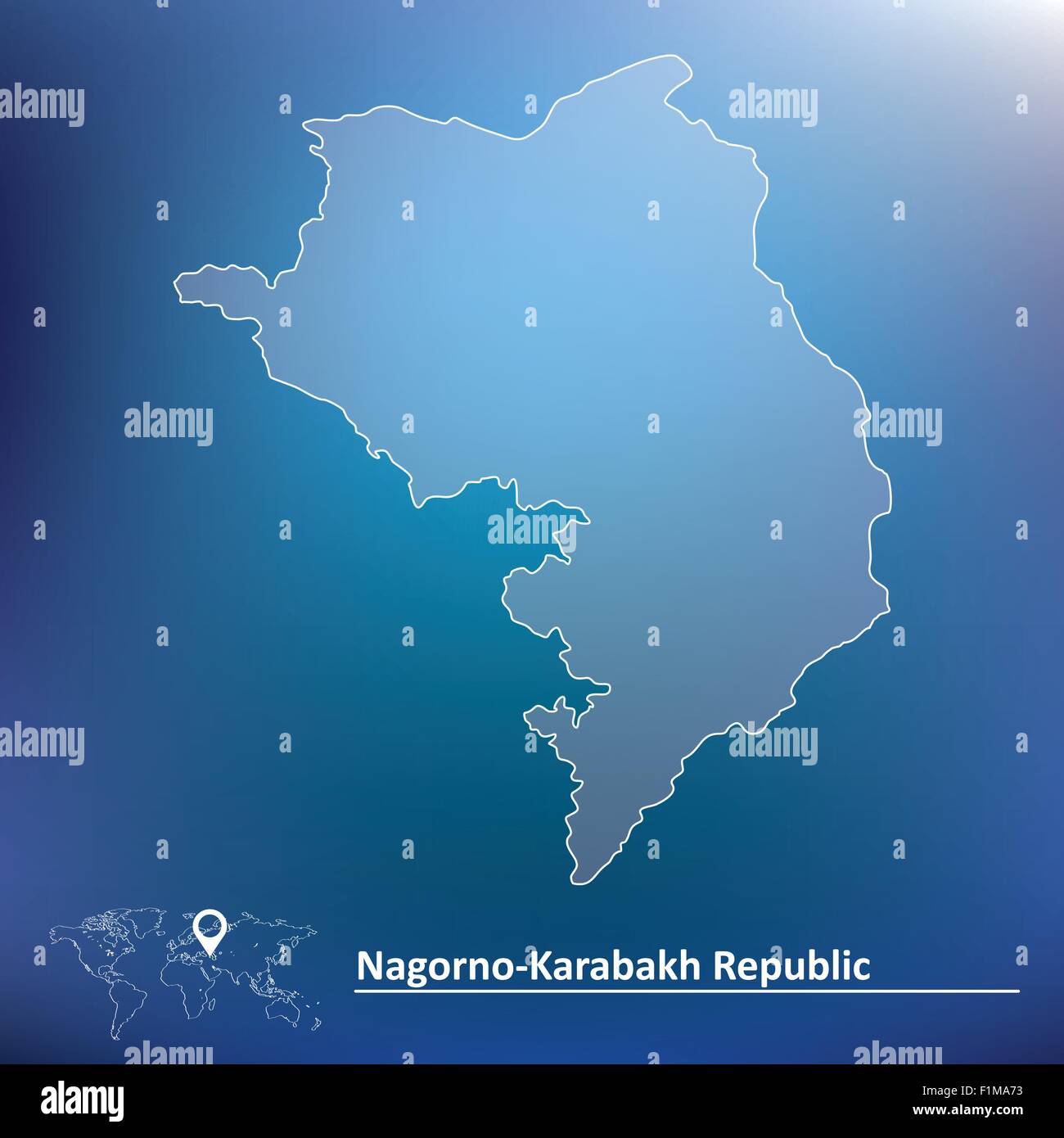 Carte de la République du Haut-Karabakh - vector illustration Image ...