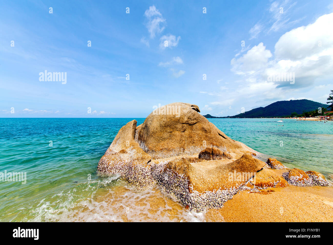 Asie Kho Tao Bay isle white beach rocks en Thaïlande et de la mer de ...